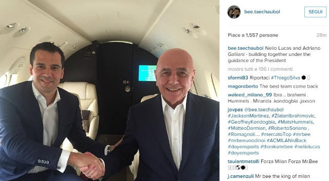 Milan: Galliani e Nelio Lucas in viaggio. La foto di Mr Bee | Alfredo ...