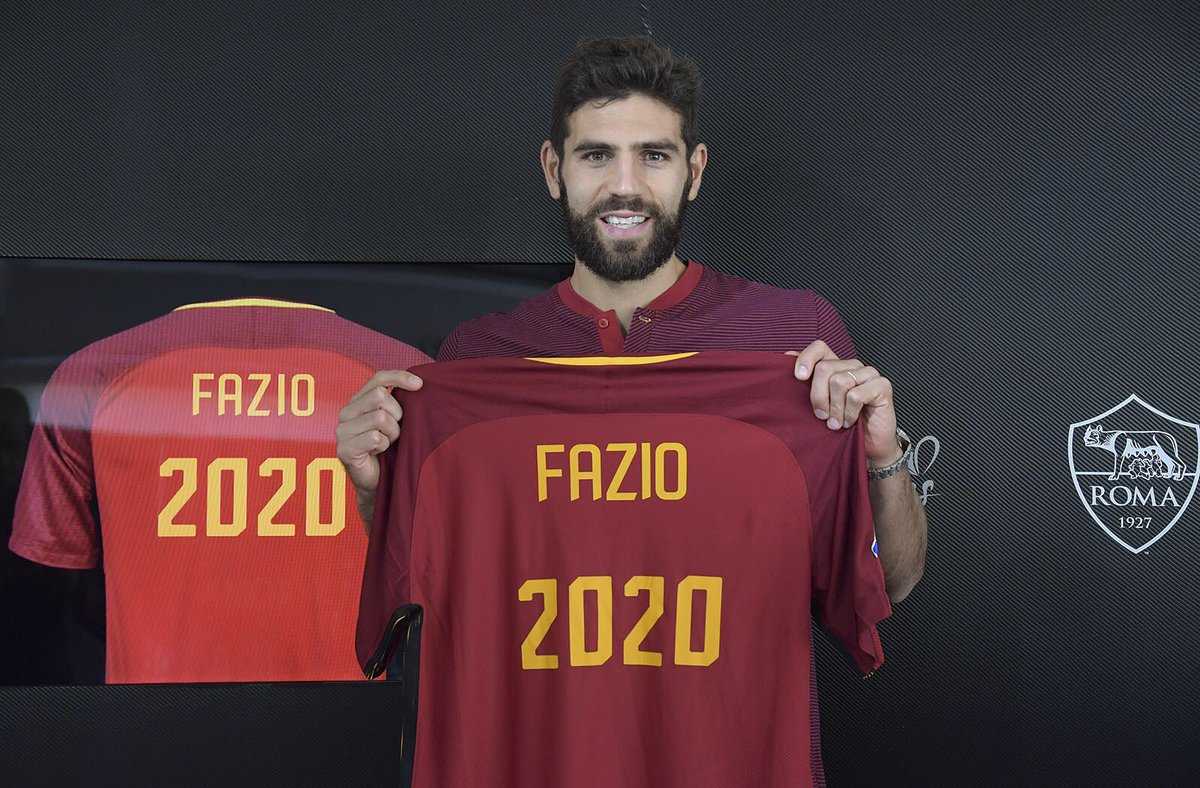 Ufficiale: Roma-Fazio, avanti fino al 2020