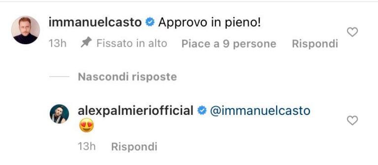 Alex Palmieri debutta su OnlyFans, Immanuel Casto commenta * Biccy