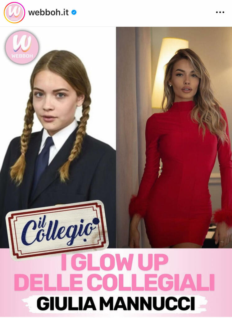 Giulia Mannucci de Il Collegio: le foto prima e dopo il reality