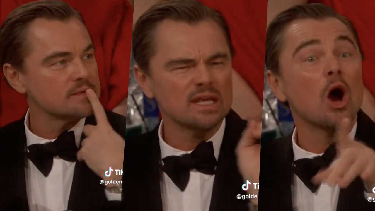 Leonardo DiCaprio durante la pubblicità ai Golden Globe: è virale