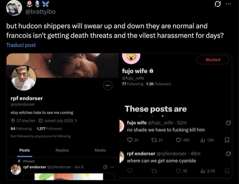 François Arnaud sta con Connor Storrie? Parole dopo le minacce