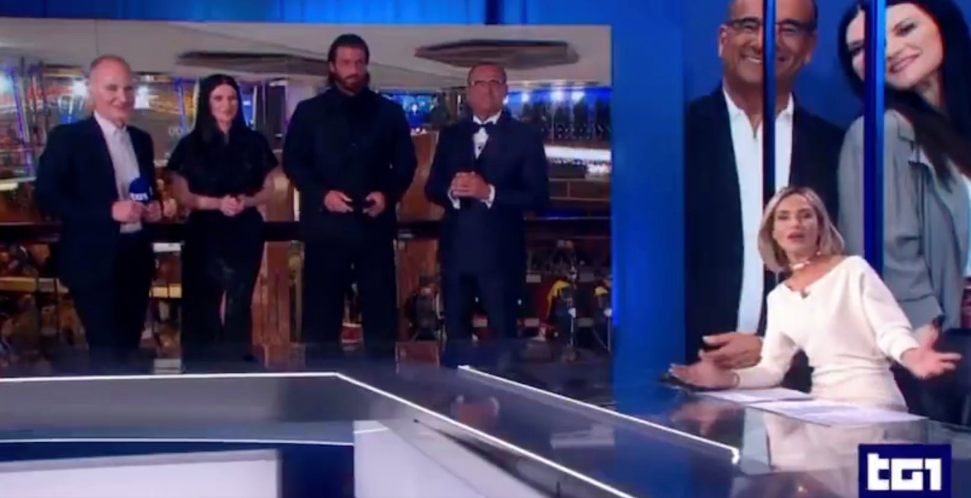 Disturbatore al Tg1: "Carlo Conti è bisessuale", la replica