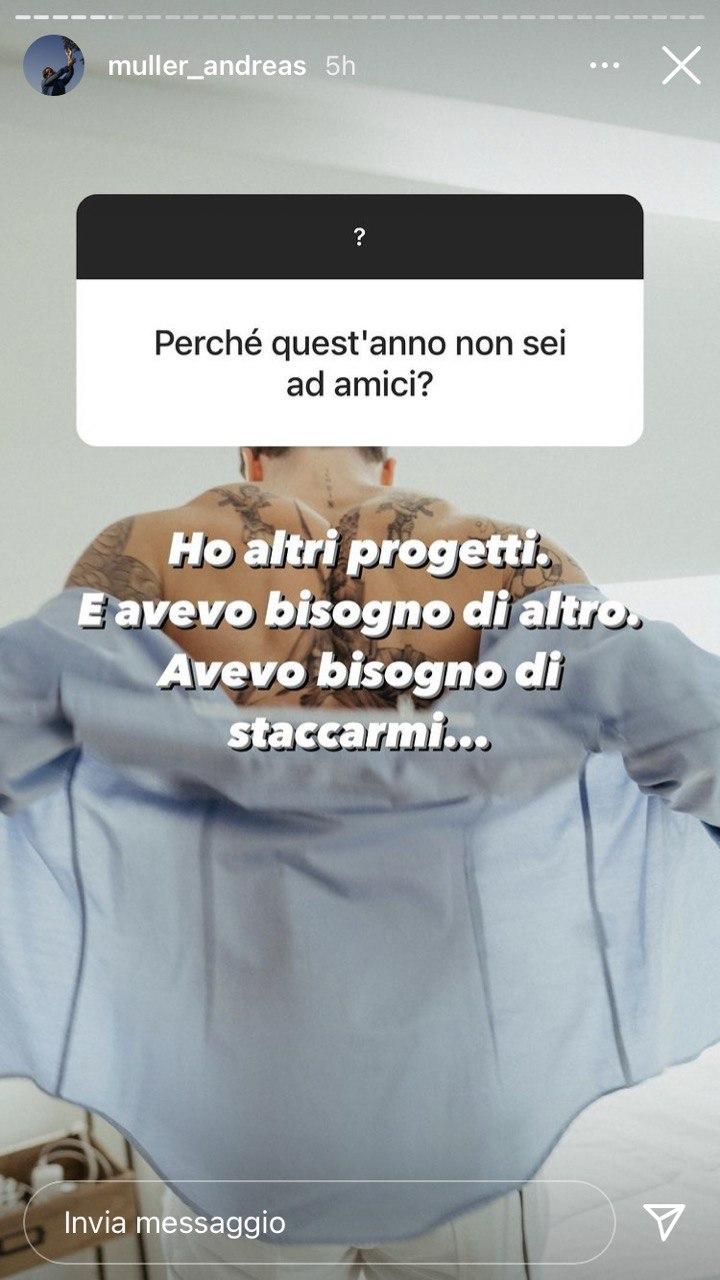 Andreas Muller svela perché ha lasciato Amici, sulla lite Celentano ... Andreas Muller svela perché ha lasciato Amici, sulla lite Celentano ...