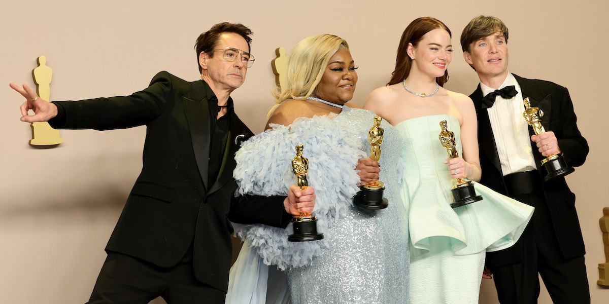 Oscar 2024, tutti i vincitori: Emma Stone regina, "Oppenheimer" vince tutto