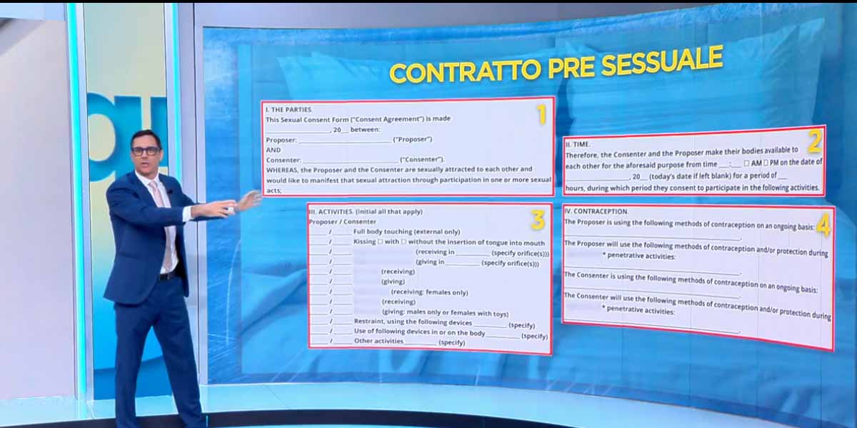 Mattino 5 annuncia il contratto pre-sessuale... ma è un meme del web ...