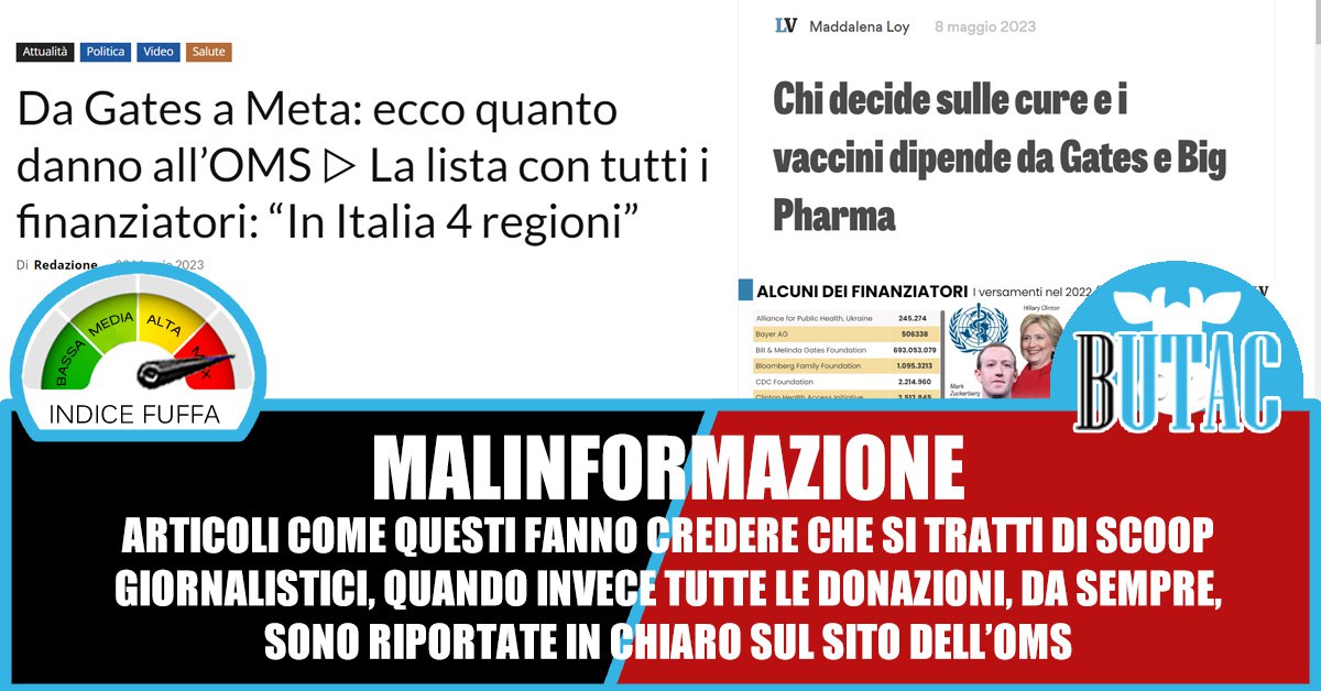 I finanziatori dell'OMS la scoperta dell'acqua calda | Butac - Bufale ...