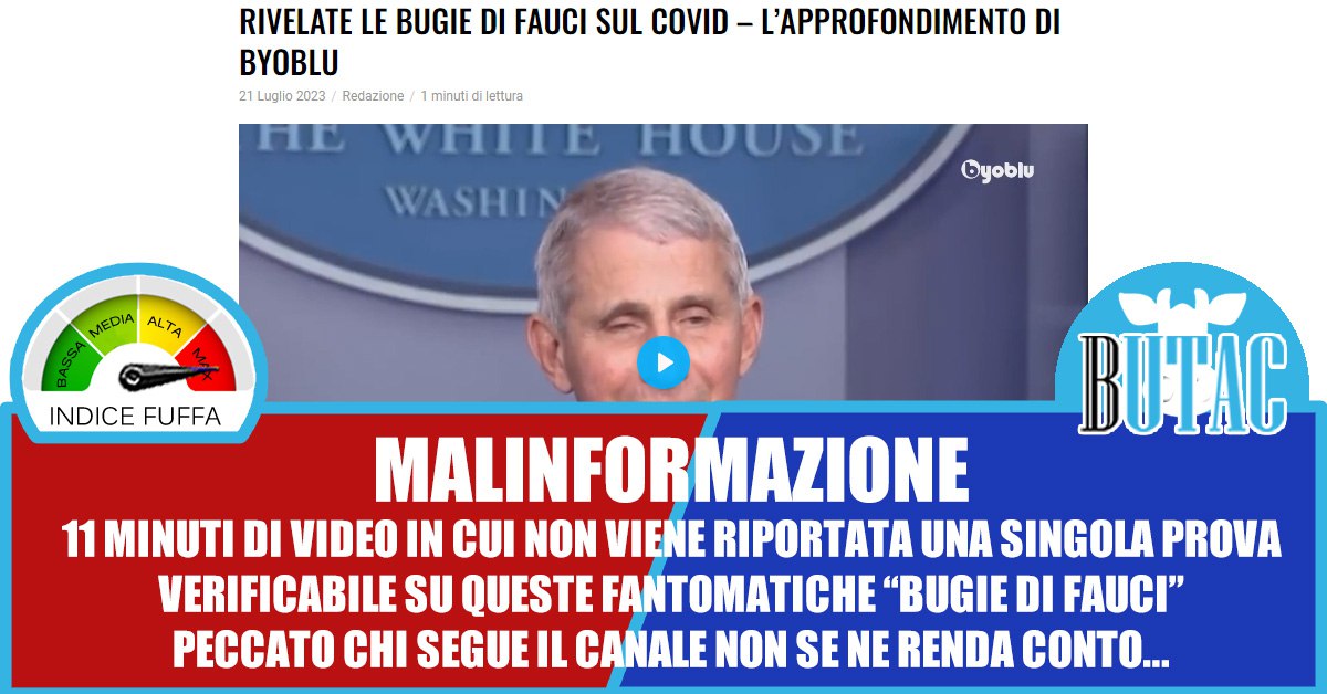 Anthony Fauci, il Dipartimento di giustizia e la malinformazione ...