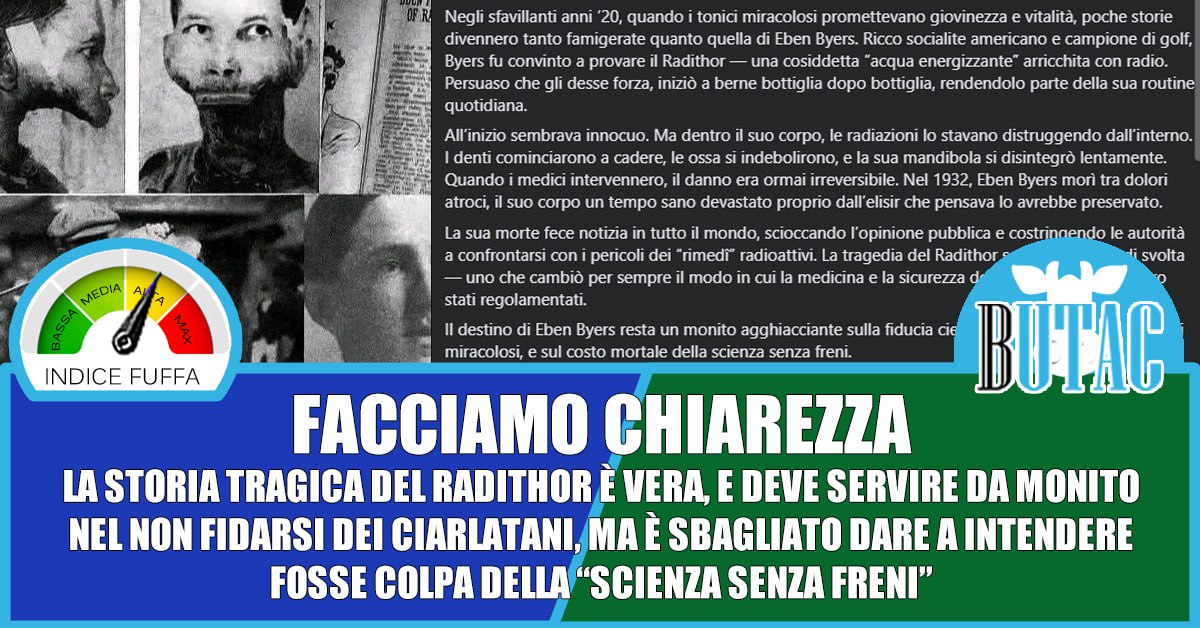 Il Radithor e la "scienza senza freni" | Butac - Bufale Un Tanto Al Chilo