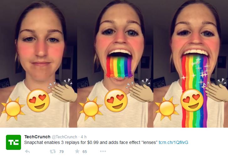 Snapchat si aggiorna: ecco i nuovi filtri per i selfie | Giornalettismo