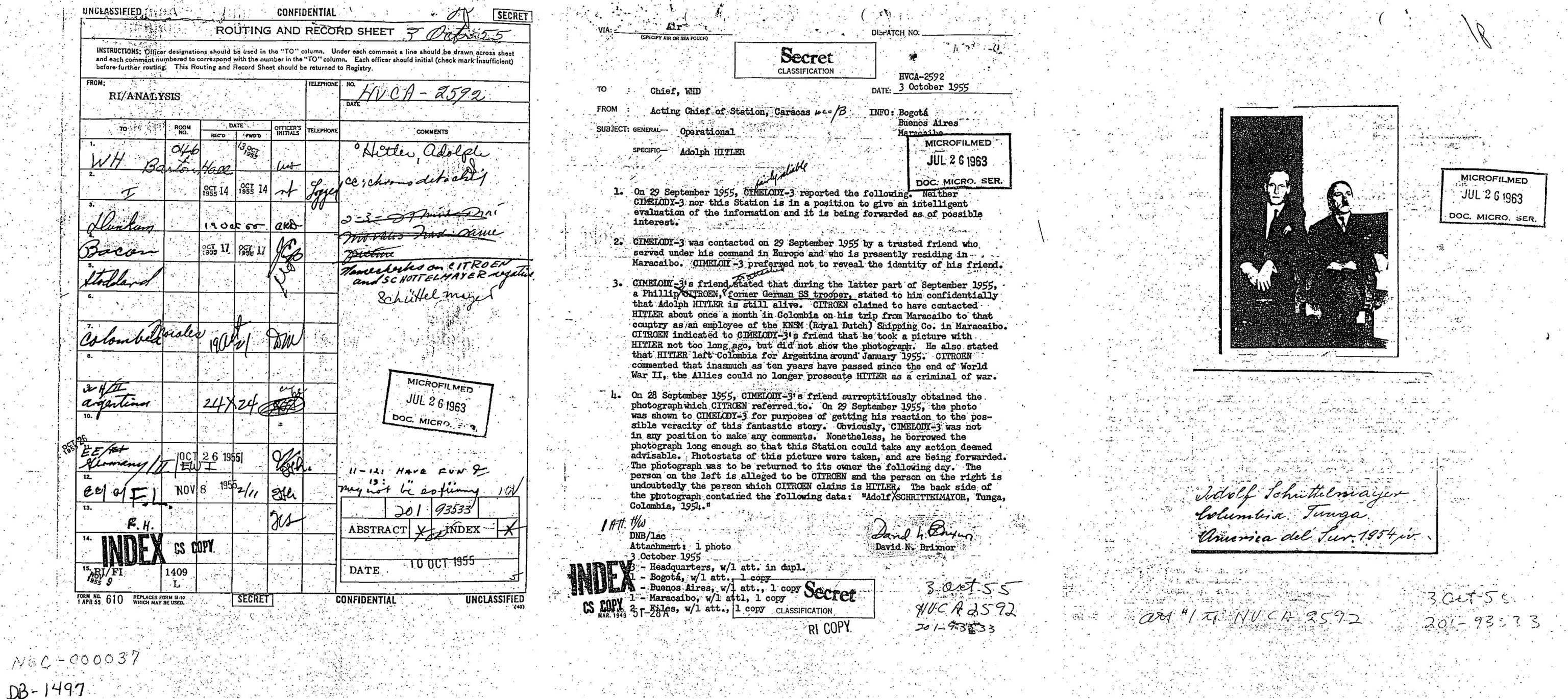 Adolf Hitler vivo in Colombia nel 1955: cosa non torna nel file della Cia