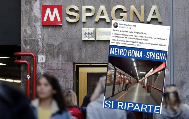 Nello Angelucci (M5S) pubblica foto di Milano per la metro di Roma Nello Angelucci (M5S) pubblica foto di Milano per la metro di Roma