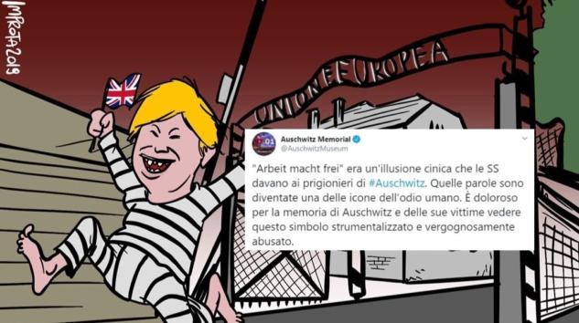 Marione e la vignetta Brexit condannata anche dall'Auschwitz Memorial