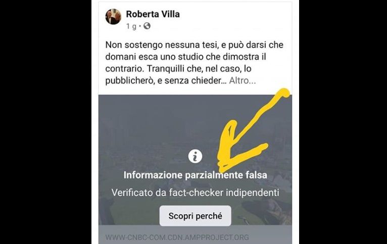 Roberta Villa, nella task force anti fake news, censurata da Facebook per "contenuti ...