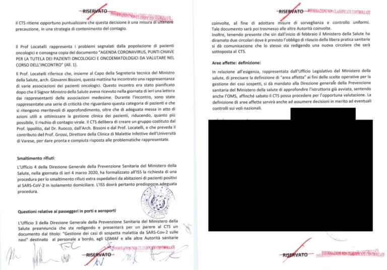 Omissis nei verbali del comitato tecnico-scientifico, cosa sono