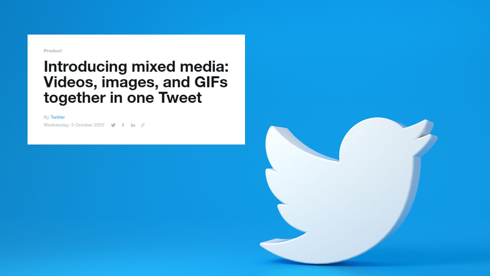 Twitter introduce i mixed media in un unico tweet | Giornalettismo