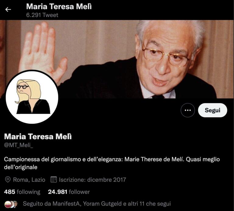 Maria Teresa Meli, la storia del suo profilo Twitter | Giornalettismo Maria Teresa Meli, la storia del suo profilo Twitter | Giornalettismo