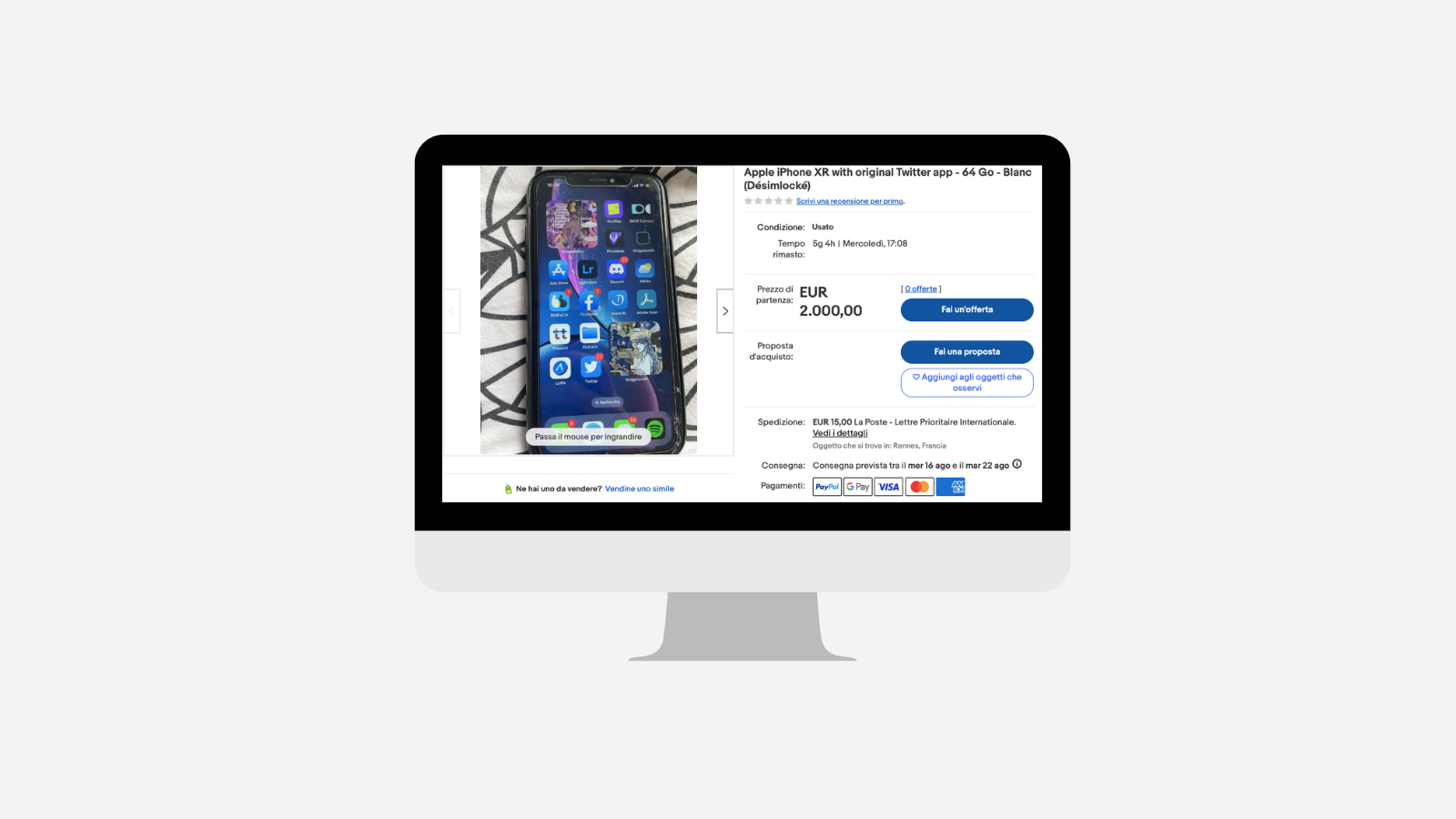 Smartphone con icone Twitter su eBay, le follie | Giornalettismo