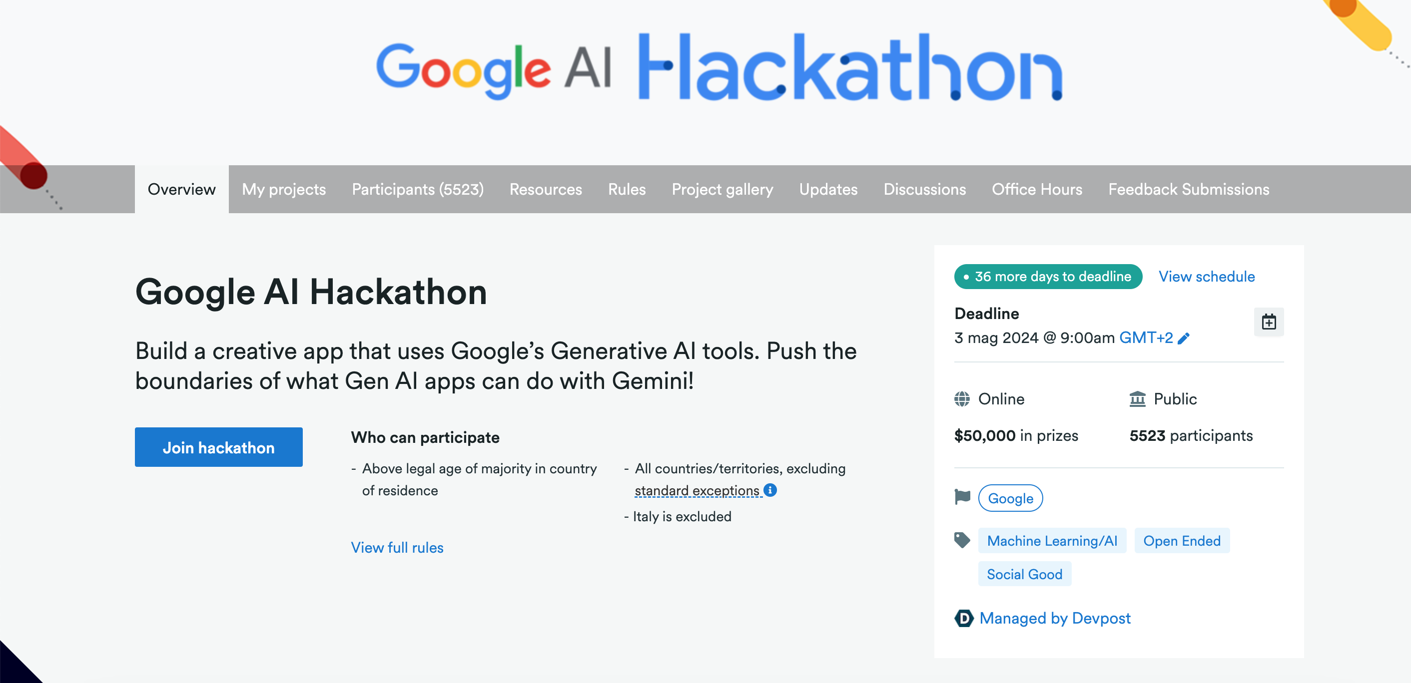 Google AI Hackathon, Italia esclusa come Russia e Iran | Giornalettismo