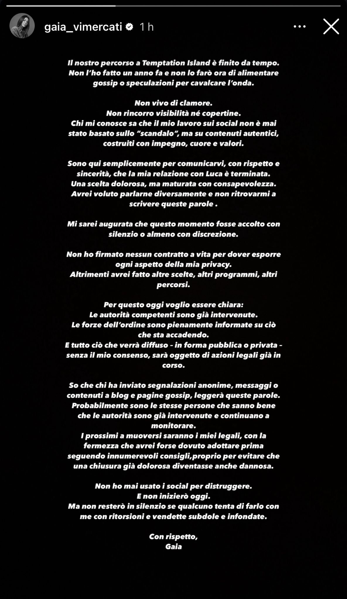 Temptation Island, Gaia Vimercati: “La mia relazione con Luca è ...