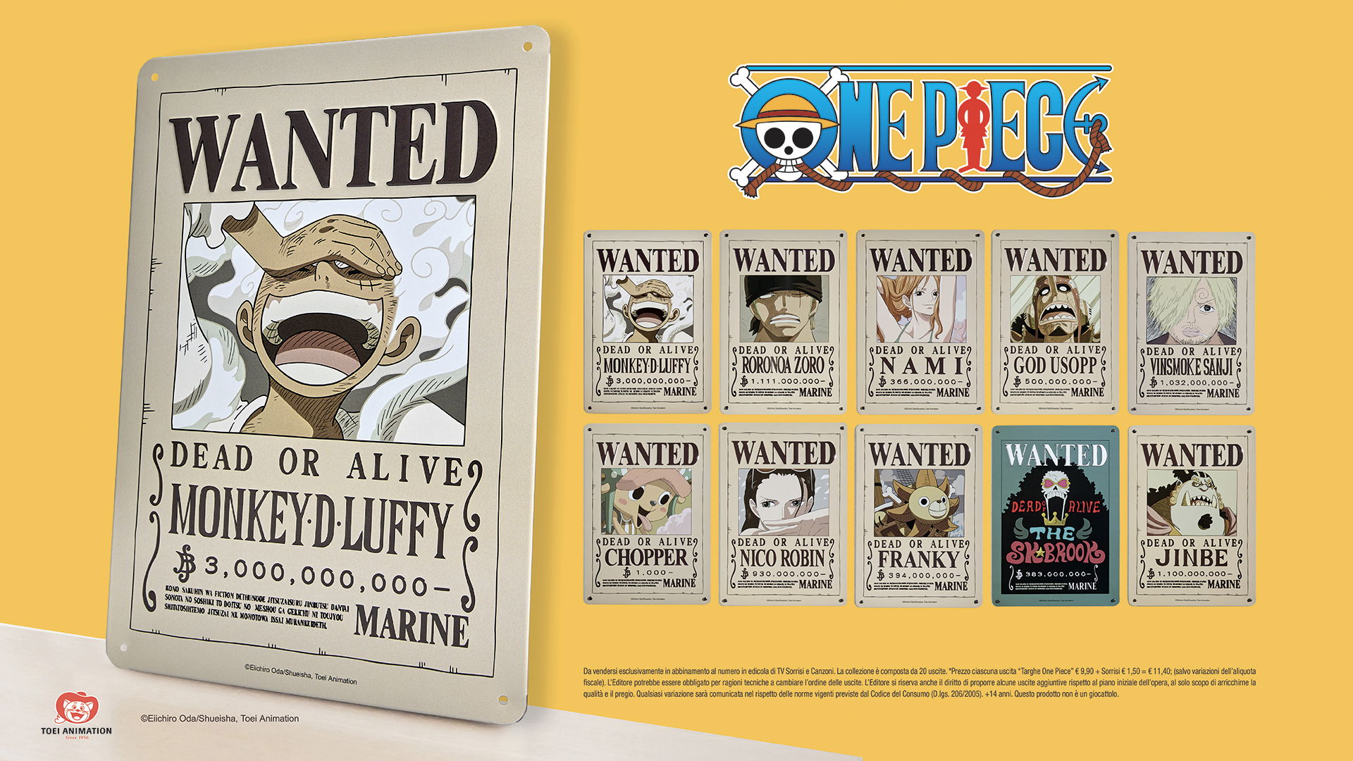 One Piece: arrivano in edicola i metal poster da collezione