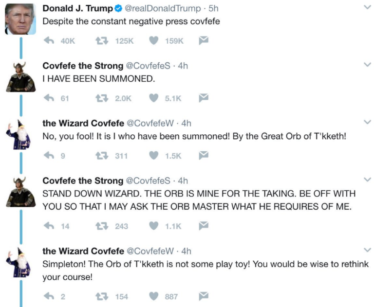 Il tweet di Trump sul covfefe | NextQuotidiano