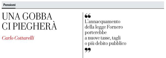 Quanto costa abolire la legge Fornero | NextQuotidiano