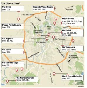 ATAC, le linee di bus deviate per le buche a Roma | NextQuotidiano