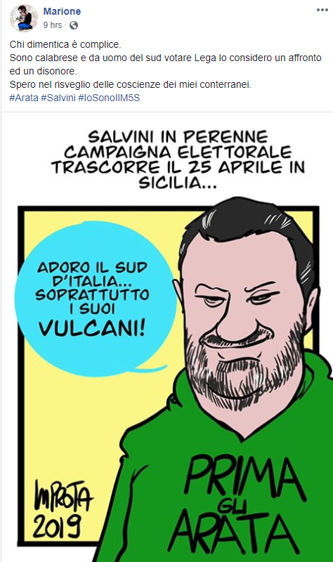 La retromarcia di Marione su Salvini