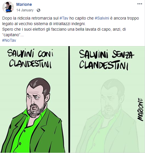 La retromarcia di Marione su Salvini