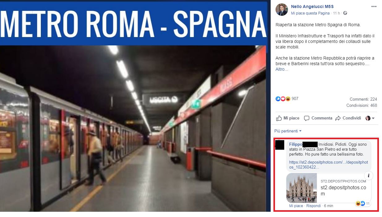 Il consigliere M5S di Roma che annuncia la riapertura della fermata ... Il consigliere M5S di Roma che annuncia la riapertura della fermata ...