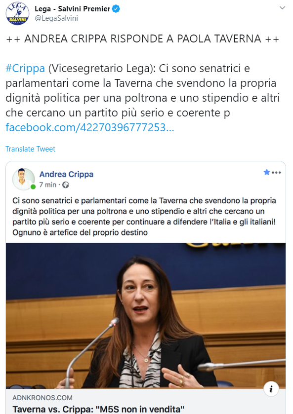 Andrea Crippa e la storia dei nove senatori del M5S pronti a passare ...