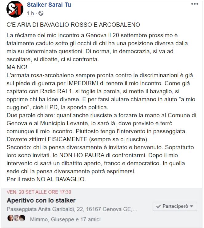 Davide Stasi: Il patrocinio del comune di Genova all'evento di un ...