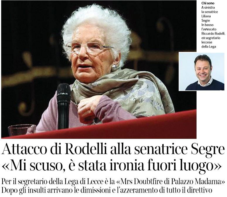 Riccardo Rodelli: l'ex segretario della Lega di Lecce dice che non ha ...