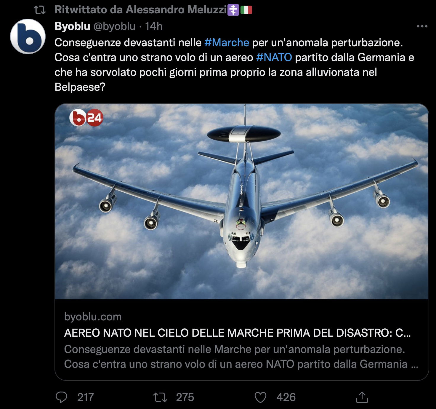 Meluzzi e il complotto dell'alluvione nelle Marche provocata da aereo Nato Meluzzi e il complotto dell'alluvione nelle Marche provocata da aereo Nato