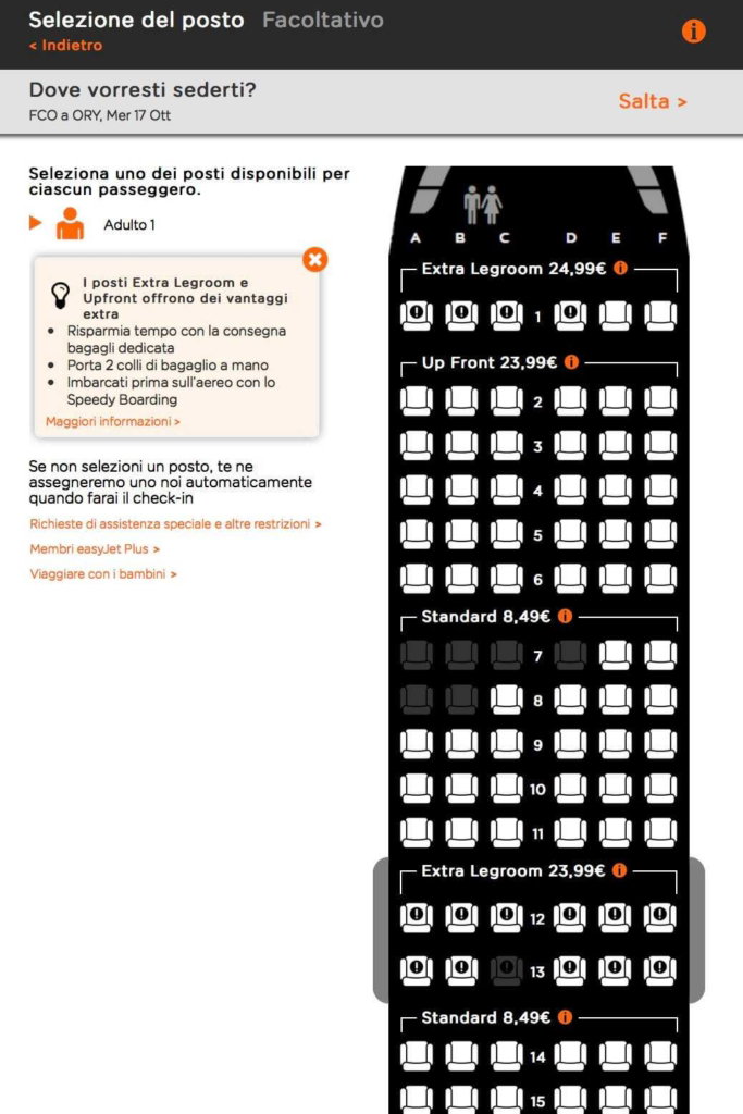 Posti a sedere easyJet: guida completa con dritte e prezzi | VoloGratis.org