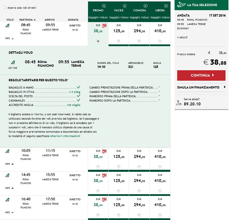 Voli Alitalia per l'Italia a € 39 e per l'Europa a € 59 tutto compreso ...