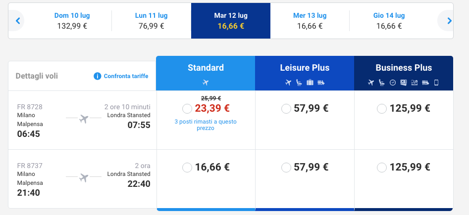 Leisure Plus Ryanair: tutto sulla nuova tariffa | VoloGratis.org