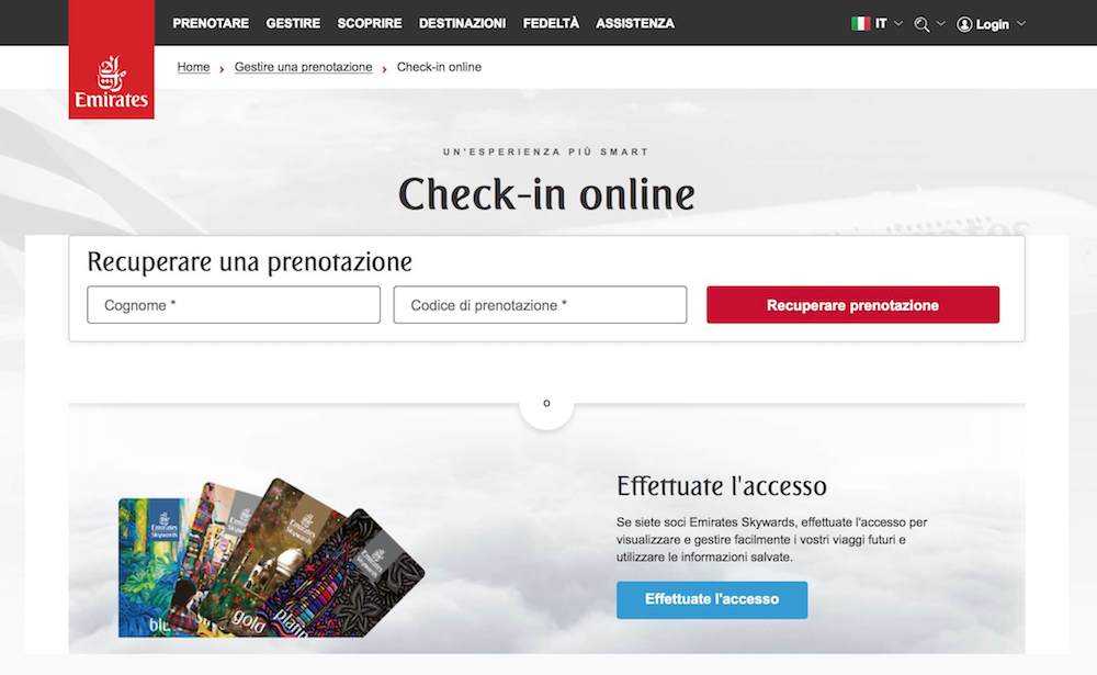 Check-in online Emirates: come effettuarlo. Guida completa | VoloGratis.org