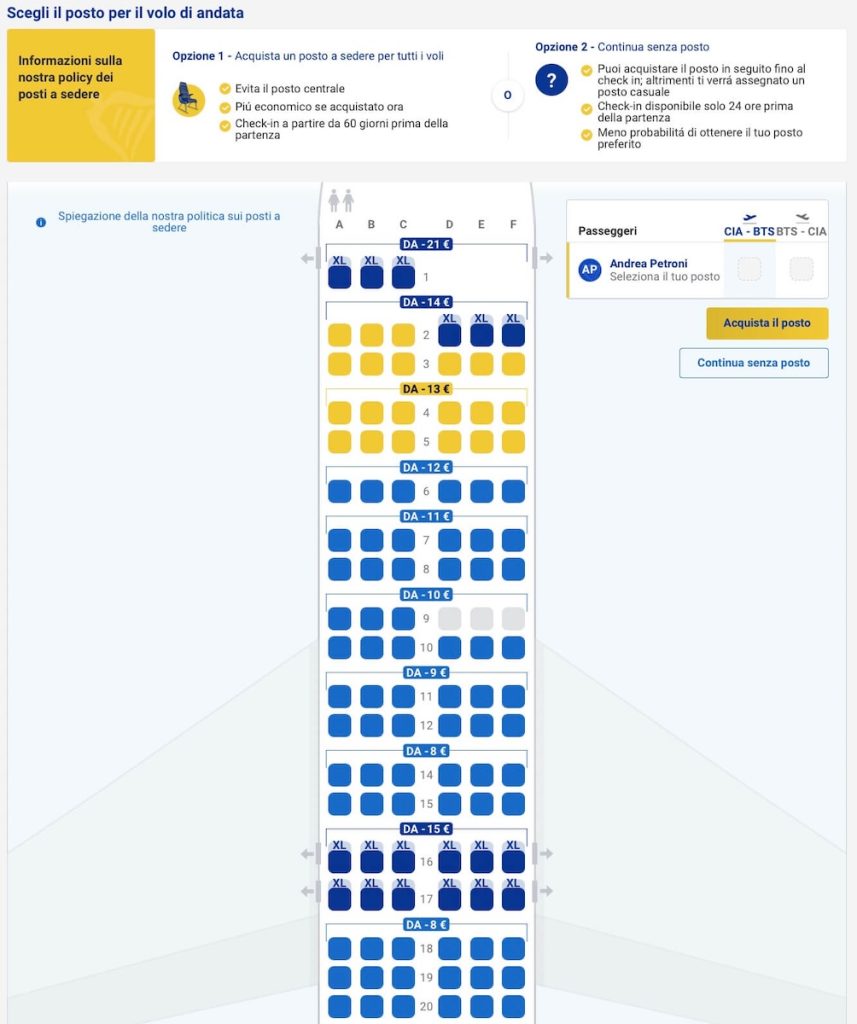 Posti a sedere Ryanair: tutto quello che devi sapere | VoloGratis.org